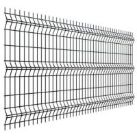 China Outdoor Metal Garden Fence with 3D Bending Curved Design and PVC Coated Material for sale