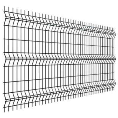 China Outdoor Metal Garden Fence with 3D Bending Curved Design and PVC Coated Material for sale