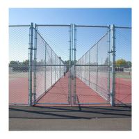 China Green Color Stadium Chain Link Fence Cyclon Wire Mesh Playground Fence Made of Steel for sale