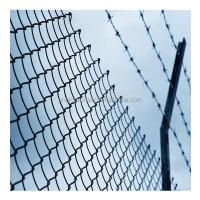 China Farm Fence 3.0mm Galvanized PVC Coated Mesh Rolls Cyclone Wire Chainlink Fence Panels for sale