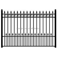 China Powder Coated Steel Villa Fencing with Horizontal Design and Stainless Steel Material for sale