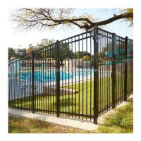 China 75x75mm Post Size Iron Fence Panels for Garden and Villa Corrosion-Resistant for sale