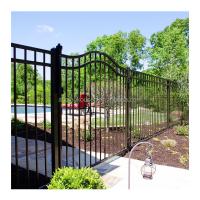 China 75x75mm Post Size Iron Fence Panels for Garden and Villa Corrosion-Resistant for sale