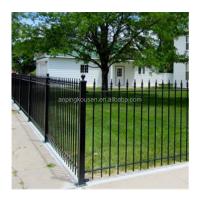 China Steel and Aluminum Fence Panels with Modern Design Black Powder Coated 6ft x 8ft for sale