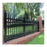 China Steel and Aluminum Fence Panels with Modern Design Black Powder Coated 6ft x 8ft for sale