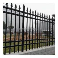China 3m Black Aluminum Hot Dipped Galvanized Powder Coated Garden Steel Fence Panels With Post for sale