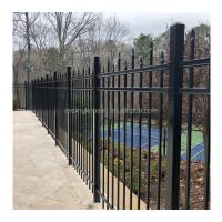 China Waterproof Metal Frame 6ft x 8ft Garden Powder Coated Top Spear Fencing Trellis Gates for sale