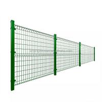 China Protective Fence Panel with Galvanized Steel Metal and 3D Bending Curved Garden Fence for sale
