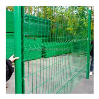 China Protective Fence Panel with Galvanized Steel Metal and 3D Bending Curved Garden Fence for sale