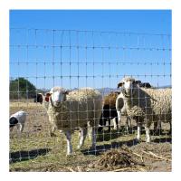 China Galvanized Sheep Farm Fence Heat Treated Heavy Duty Fixed Knot Woven Wire Field Game Fence for sale