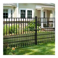 China 6x8 ft Hot Dipped Galvanized Powder Coated Garden Metal Picket Fence with Spear Top for sale