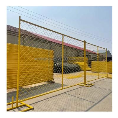 China Outdoor Temporary Modular Fence with Green Powder Coated Galvanized Finish in Canada for sale