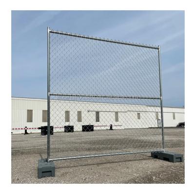China Galvanized and PVC Coated Second Hand 2.1x2.4m Australia Temporary Fence with Metal Base for sale