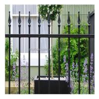 China 4ft 7ft Galvanized Wrought Iron Fencing Pickets Size 25x25mm Enhance Your Property for sale