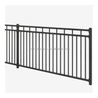 China 6ft x 8ft Flat Top Spear Point Galvanized and Powder Coated Corten Steel Picket Fence for sale