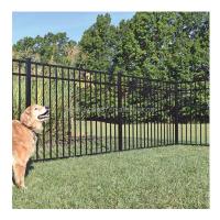 China Galvanized Portable Yard Fencing Ornamental Metal Fence Wrought Iron Zinc Steel Fence Panels for sale