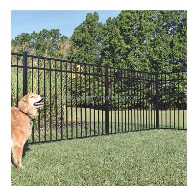China Galvanized Portable Yard Fencing Ornamental Metal Fence Wrought Iron Zinc Steel Fence Panels for sale