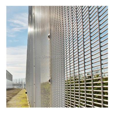 China High Security Anti-Climb 358 Welding Fence with Powder Coated Clear Vu Panel 1.8*2.5m for sale