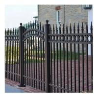 China Galvanized Wrought Iron Ornaments Fencing with Powder Coated Security Fence Designs for sale