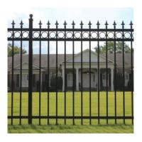 China Galvanized Wrought Iron Ornaments Fencing with Powder Coated Security Fence Designs for sale