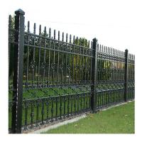 China Galvanized Wrought Iron Ornaments Fencing with Powder Coated Security Fence Designs for sale