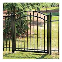 China Galvanized Wrought Iron Ornaments Fencing with Powder Coated Security Fence Designs for sale