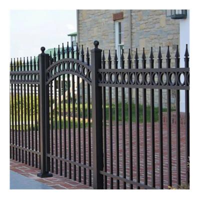 China Bolts Nuts Included Manufacture Faux Antique Wrought Iron Railing Fence for Villa for sale