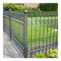 China Trellis Gates Ornamental Wrought Iron Fencing with 19x19mm Pickets Size for sale
