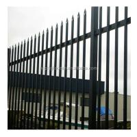 China America Market Best Choice Black PVC Coated Wrought Iron Fence with Galvanized Ornaments for sale