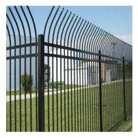 China Farm Fence 6ftx8ft Black Metal Garden Fence with Anti-Rust Galvanized Coating for sale