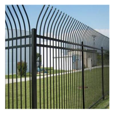 China Farm Fence 6ftx8ft Black Metal Garden Fence with Anti-Rust Galvanized Coating for sale