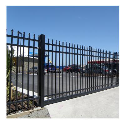 China Metal Frame Heavy Duty Security Galvanized 6ft x 8ft Flat Top Corten Picket Steel for sale