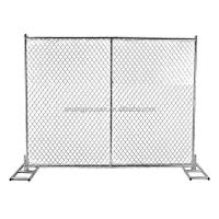 China Galvanized 6x12 Chain Link Temporary Fence for Temporary Fencing Heat Treated Yellow for sale