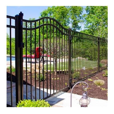 China Aluminum Wrought Iron Fences Panels 2.1x2.4m 7x8ft Panel Size 25x25mm Pickets Size for sale