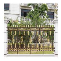 China Aluminum Wrought Iron Fences Panels 2.1x2.4m 7x8ft Panel Size 25x25mm Pickets Size for sale