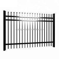 China Galvanized and Powder Coated 6ft x 8ft Flat Top Corten Metal Picket Steel Heavy Duty for sale
