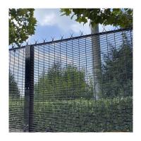 China Galvanized PVC Coated Clear View 358 Fence Panels for Airport Railway Prison Security for sale