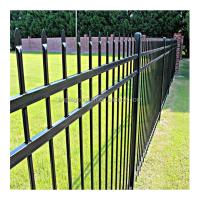China 6ftx8ft Black Metal Garden Fences Prices With Galvanized Steel And Bolts Nuts for sale