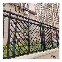 China 6ftx8ft Black Metal Garden Fences Prices With Galvanized Steel And Bolts Nuts for sale