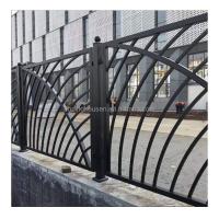 China Decorative Galvanized Steel Wrought Iron Fence with Hot Dipped Powder Coated Finish for sale