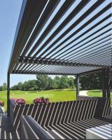China 6x4m Outdoor Gazebo Awning Popular Motorized Aluminum Blinds Pergola for sale
