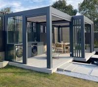 China Waterproof Louver Blade Roof Awning Waterproof Aluminum Frame Pergola Awnings for sale