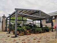China Outdoor electric LED retractable roof pergola and pergola components for sale