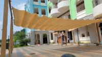 China Outdoor&indoor Motorized Wave Sliding Awning Shade Sail for sale