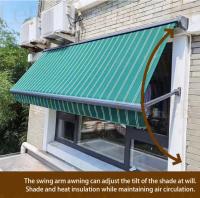 China Outdoor Vertical Drop Arm Retractable Awning For Window Sunshade Heavy Duty Drop Arm Retractable Awnings for sale