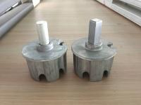 China Window Sunshade Retractable Awning Parts Roller Blinds Accessories 70mm Aluminum Square/ Round Reel Plug for sale