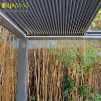 China Outdoor patio intelligent retractalbe aluminum blade pergola for sale