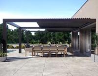 China Outdoor patio intelligent retractalbe aluminum blade pergola for sale
