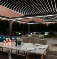 China Outdoor patio intelligent retractalbe aluminum blade pergola for sale