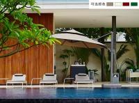 China Polyester Olifen Acrylic Beach Aluminium Umbrellas Outdoor for sale